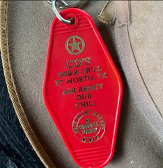 Llavero con llavero de TV Motel de Cd's Bar & Grill (Walker, Texas ...