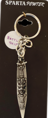 Llavero de peltre con forma de acorazado – Liberty Aviation Museum PX