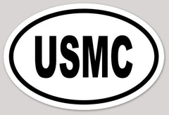 Oval "USMC" (United States Marine Corps) Euro Acronym Sticker – Liberty ...